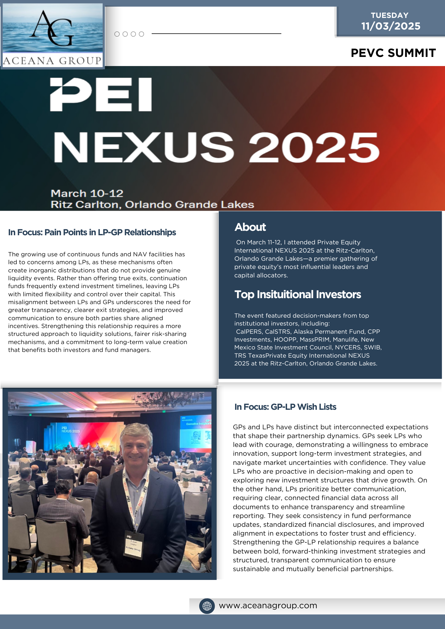 PEI Nexus 2025, Orlando Florida - Aceana Group